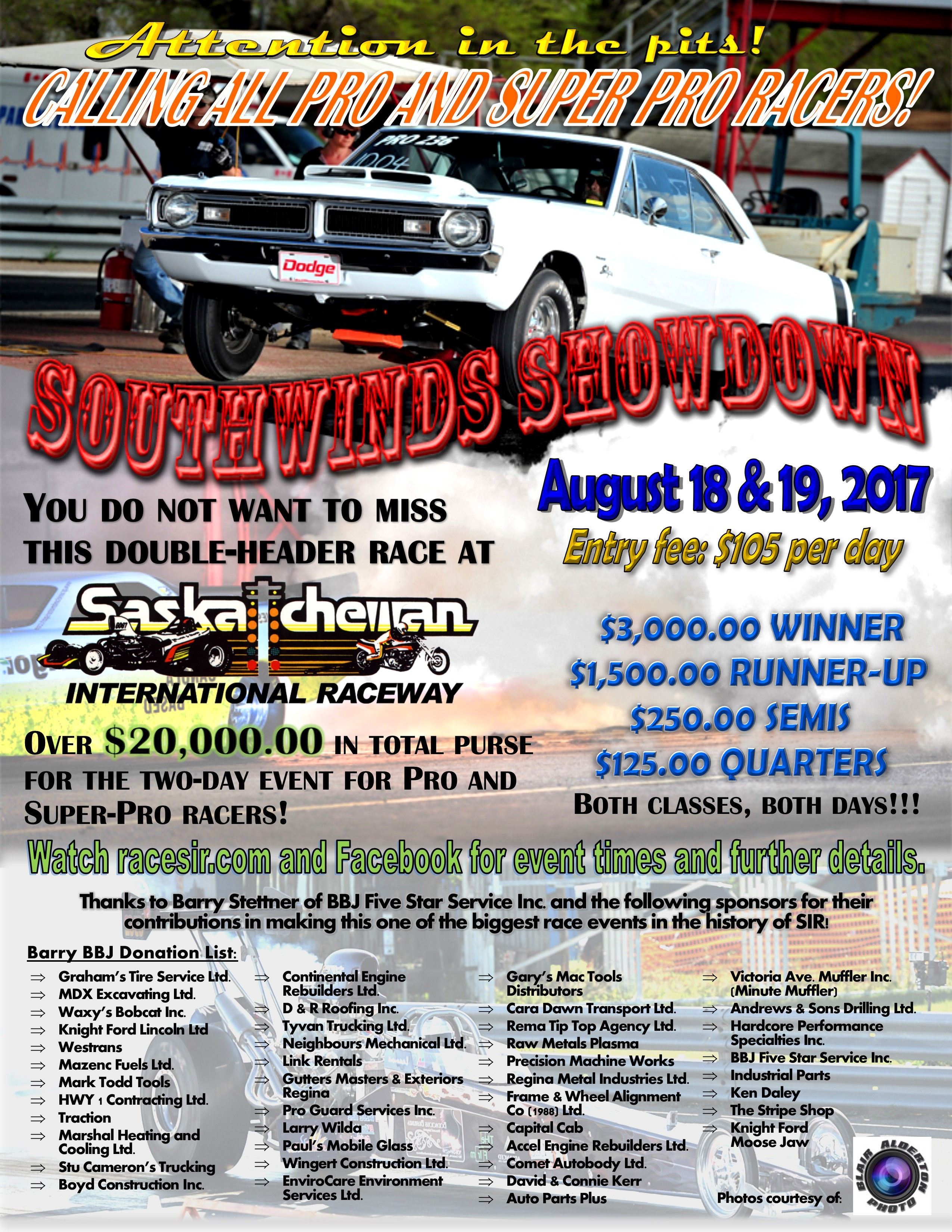 SIR - Saskatchewan International Raceway - NHRA Drag Racing